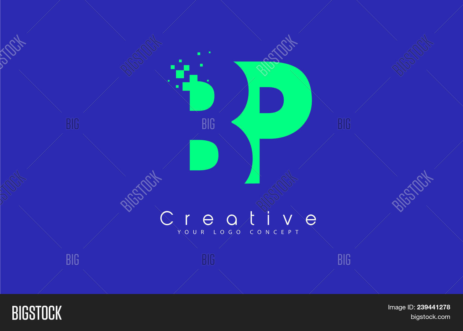 Bp Letter Logo Design Vector & Photo (Free Trial) | Bigstock