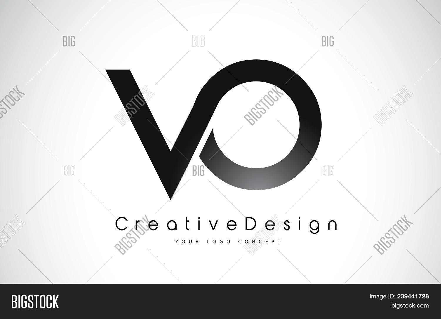 Vo V O Letter Logo Vector & Photo (Free Trial) | Bigstock