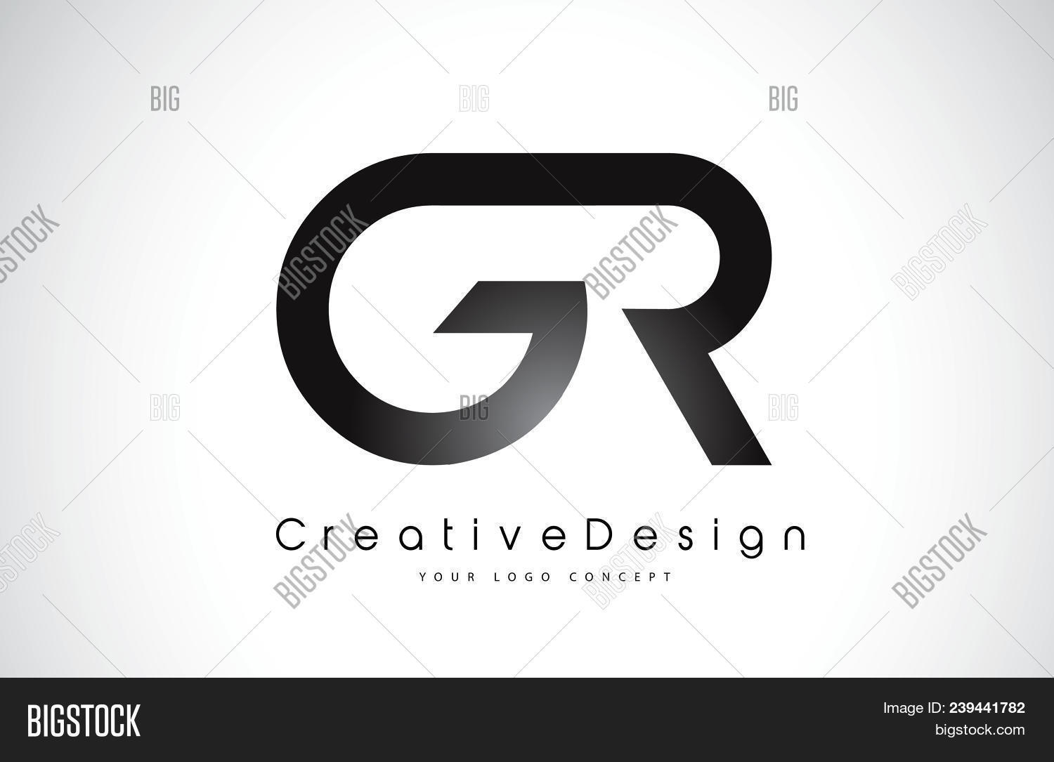 Gr G R Letter Logo Vector & Photo (Free Trial) | Bigstock