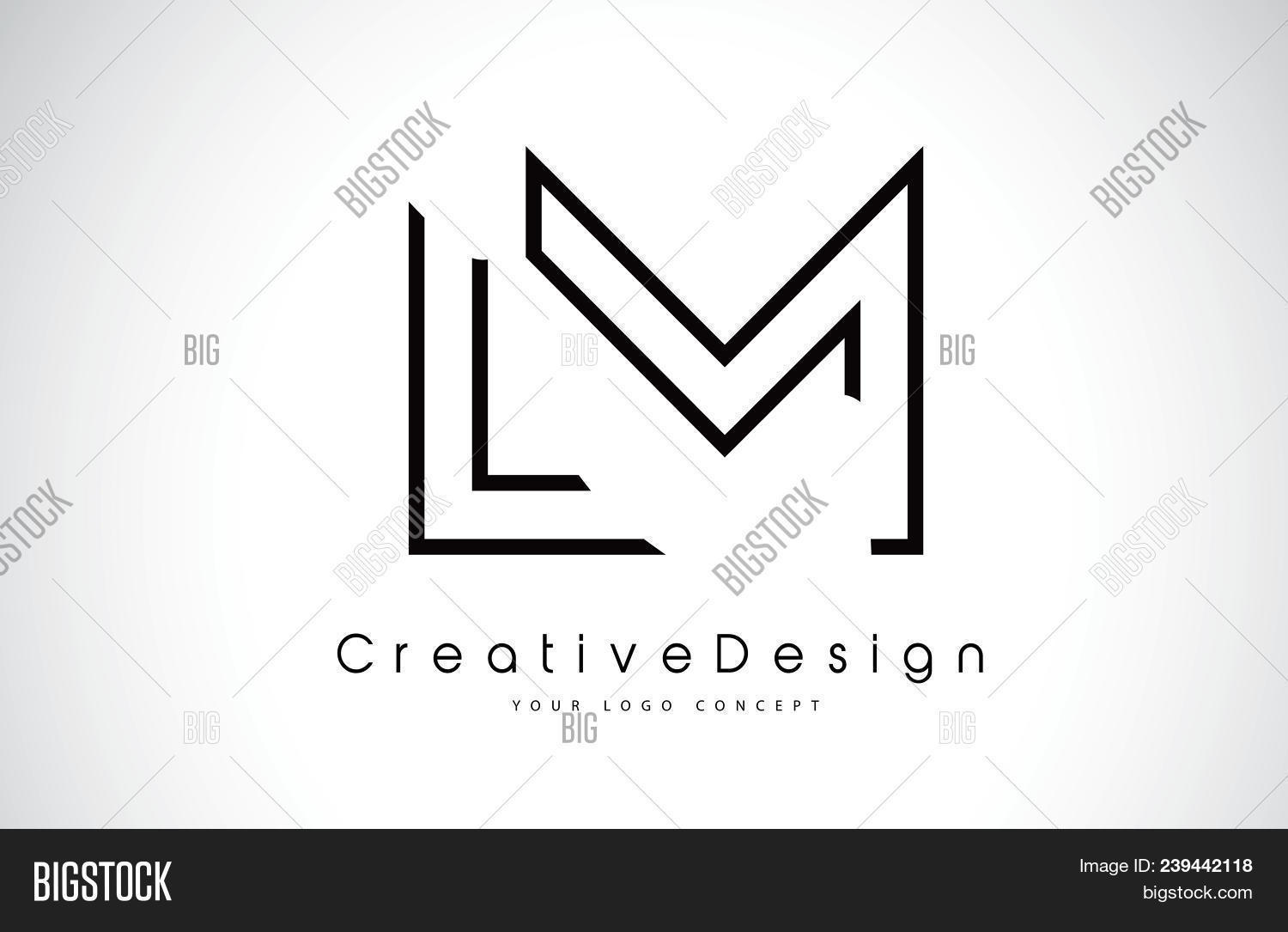 Lm L M Letter Logo Vector & Photo (Free Trial) | Bigstock