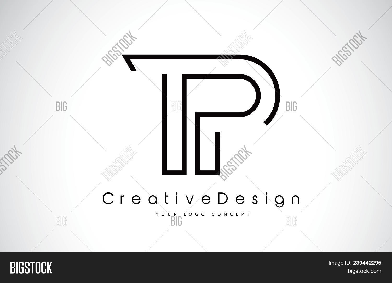 Tp T P Letter Logo Vector & Photo (Free Trial) | Bigstock