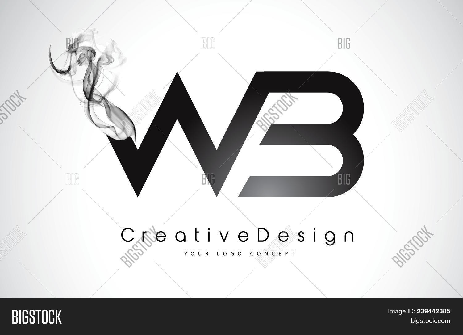 Wb Letter Logo Design Vector & Photo (Free Trial) | Bigstock