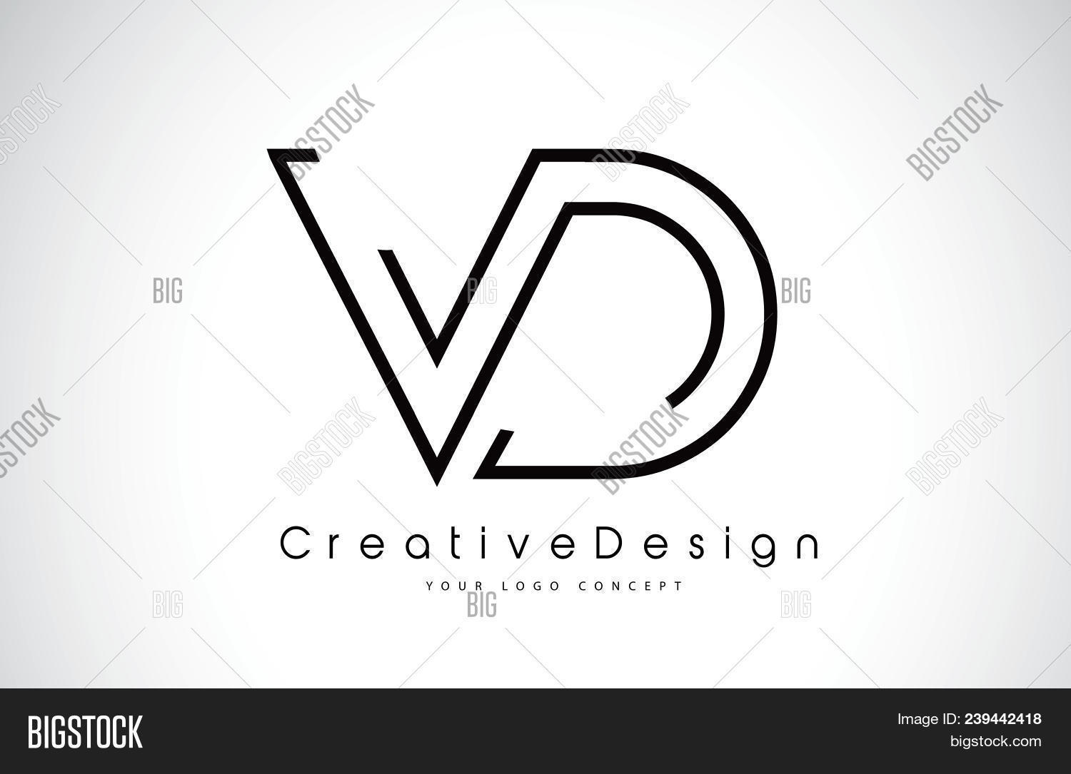 Vd V D Letter Logo Vector & Photo (Free Trial) | Bigstock