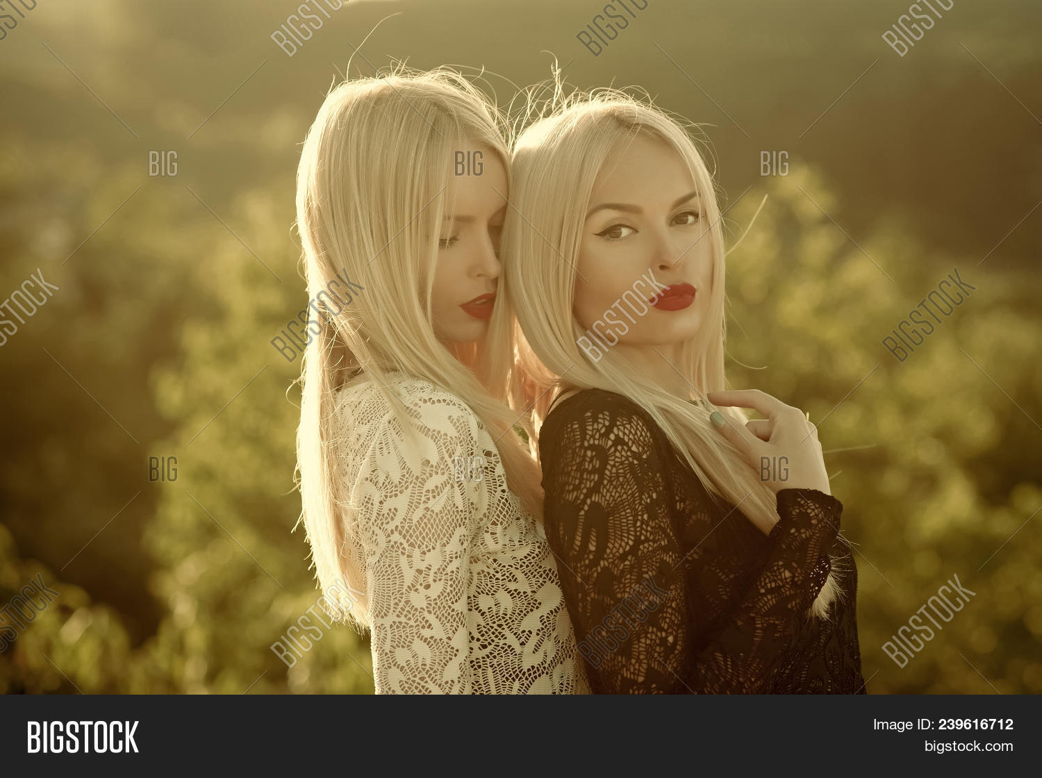 Sisters Twins Posing Image & Photo (Free Trial) | Bigstock