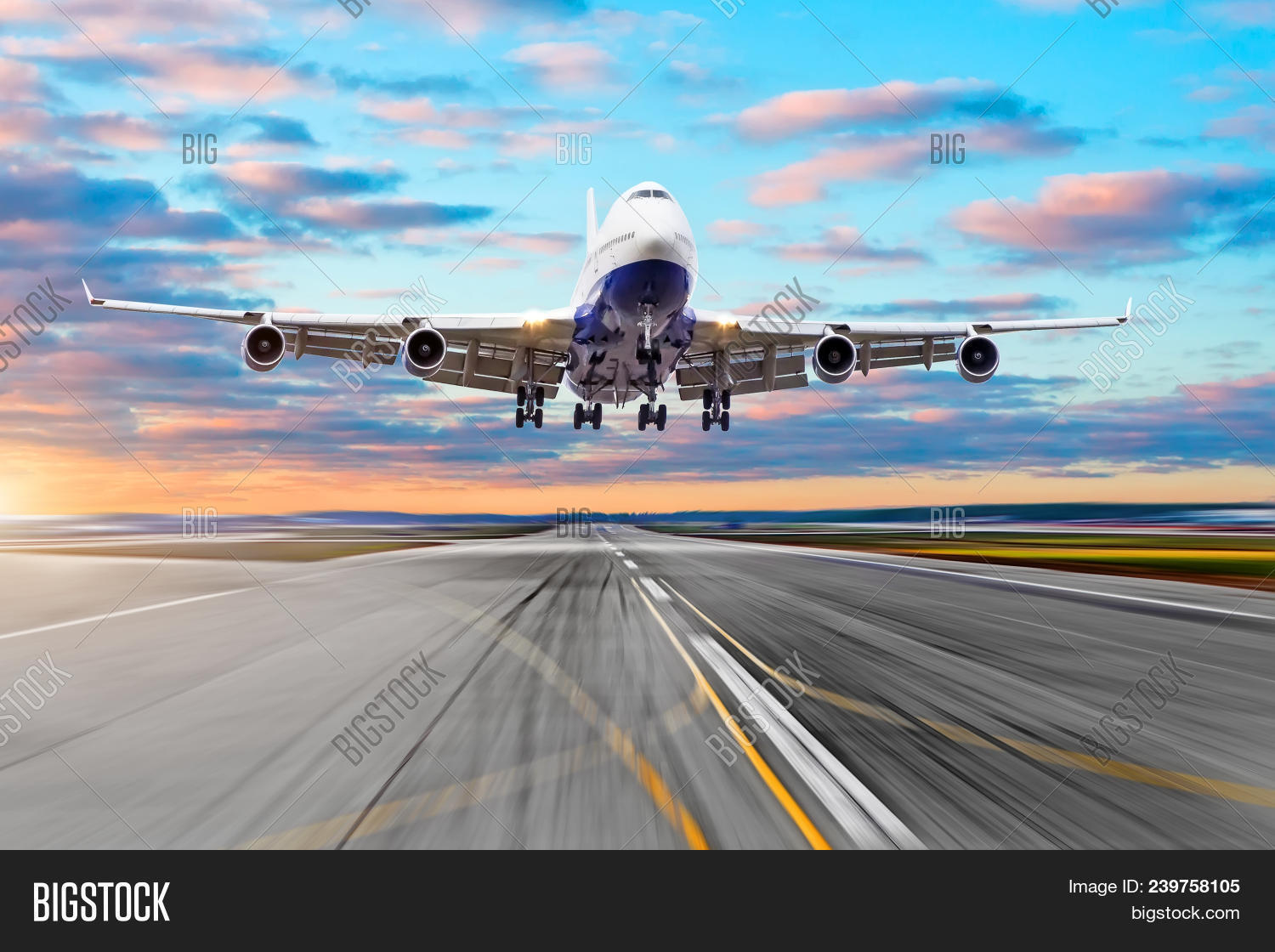 Wing View Runway Image & Photo (Free Trial) | Bigstock