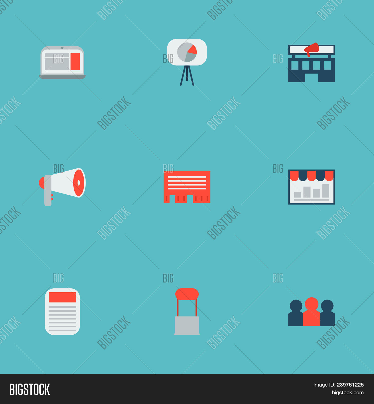 Set Advertising Icons Image & Photo (Free Trial) | Bigstock
