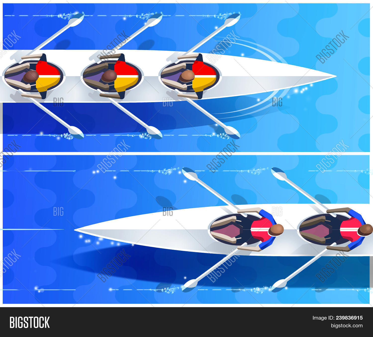 Boat Race Canoes On Image & Photo (Free Trial) | Bigstock