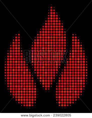Fire Halftone Vector Vector & Photo (Free Trial) | Bigstock