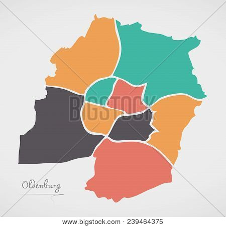 Oldenburg Map Boroughs Image & Photo (Free Trial) | Bigstock