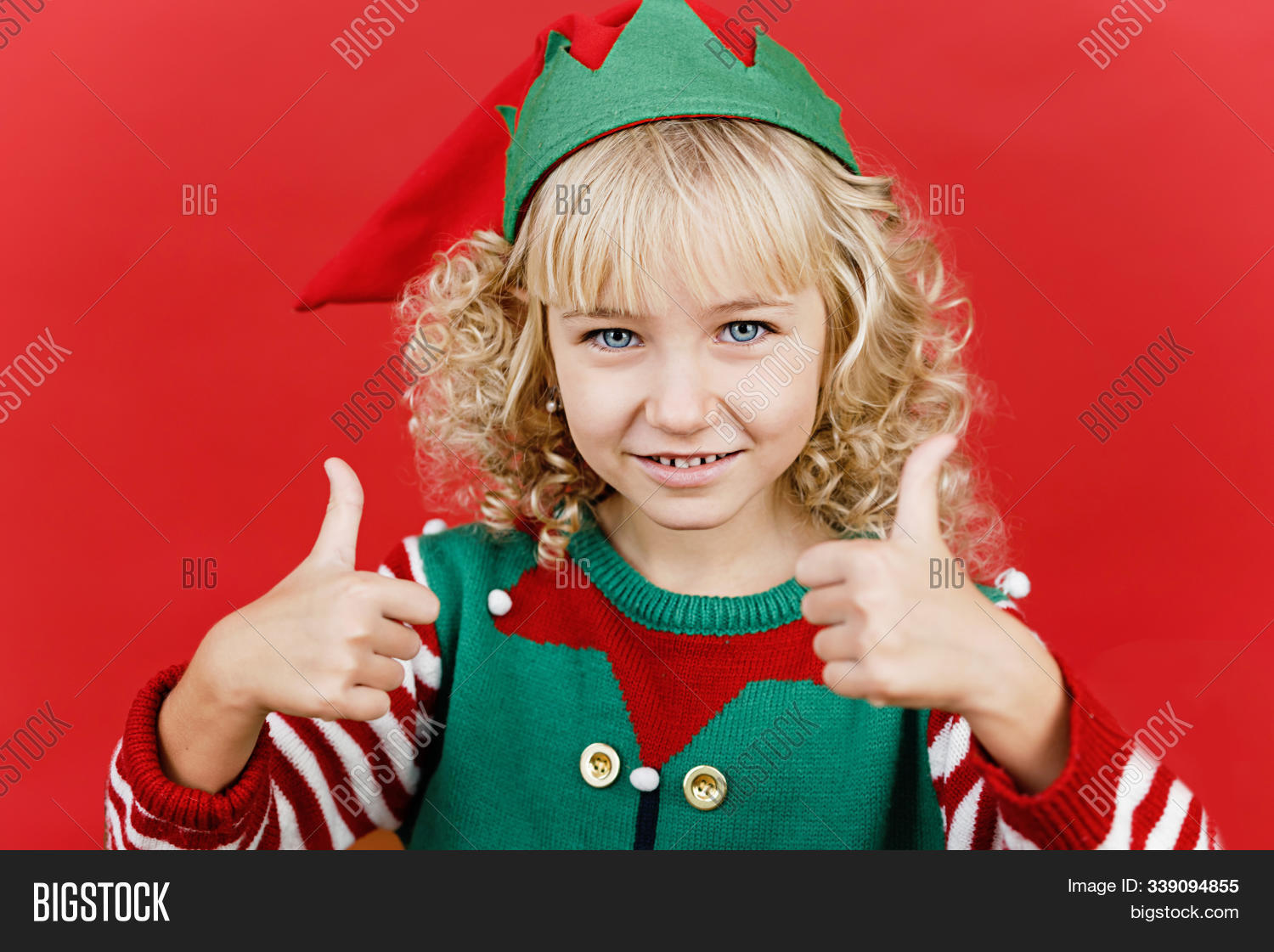 Little Girl Santa Elf Image & Photo (Free Trial) | Bigstock