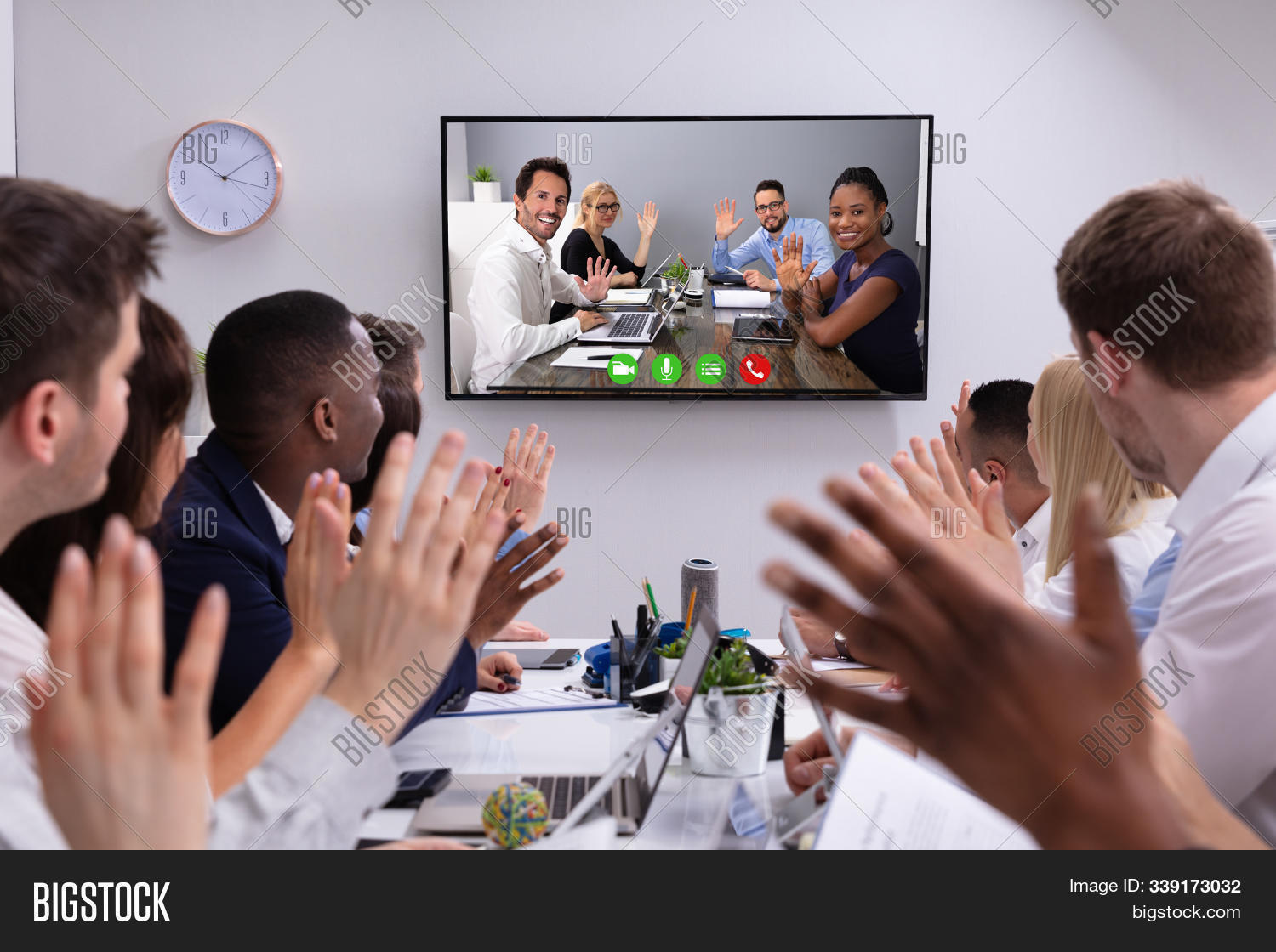 People Waving To Each Other