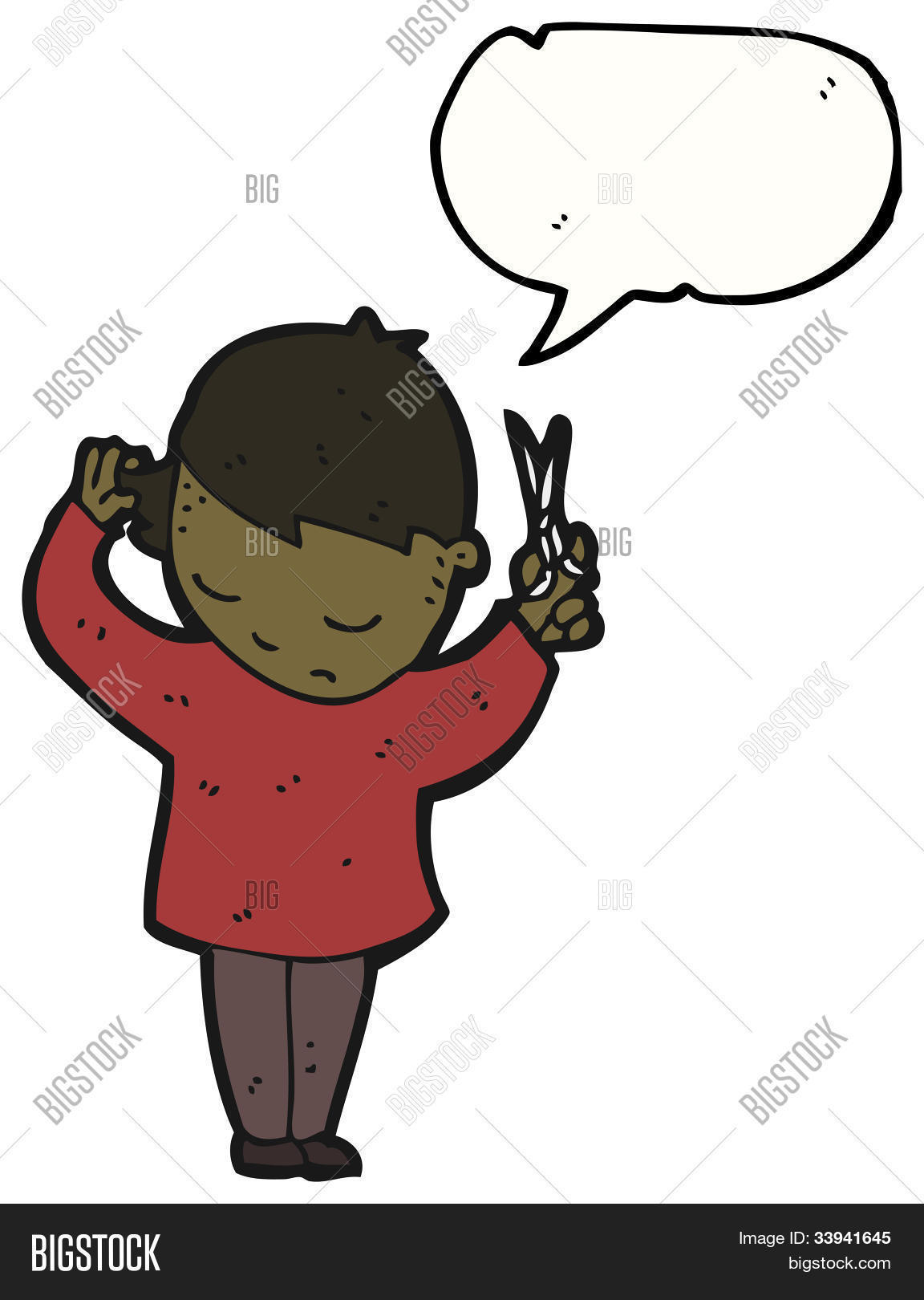 Cartoon Boy Cutting Image & Photo (Free Trial) | Bigstock