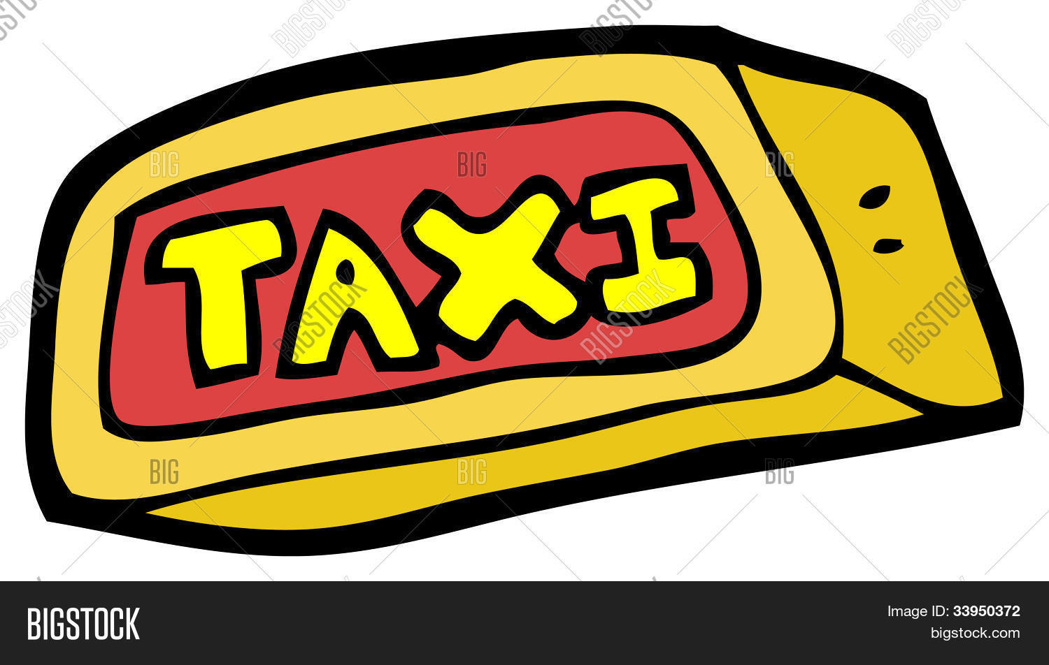 Cartoon Taxi Sign Image & Photo (Free Trial) | Bigstock