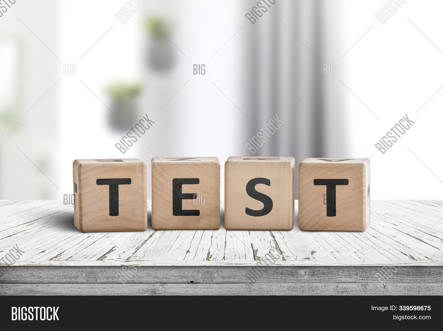 Test Sign Made Wood Image & Photo (Free Trial) | Bigstock