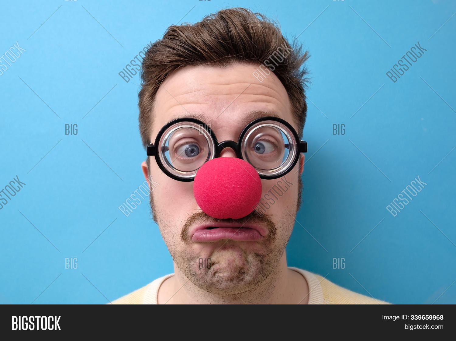 Unhappy Man Red Nose Image & Photo (Free Trial) | Bigstock
