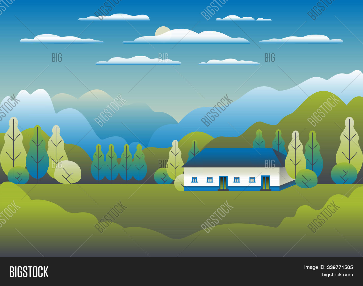 Vector y foto Countryside (prueba gratis) | Bigstock