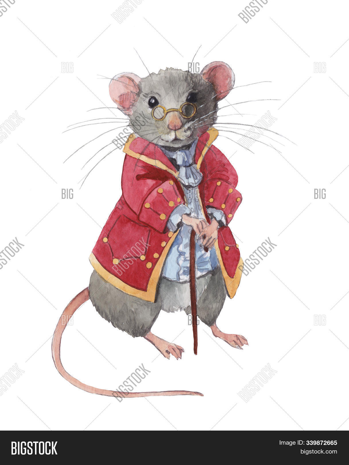Watercolor Mister. Rat Image & Photo (Free Trial) | Bigstock