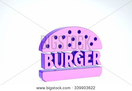Purple Burger Icon Image & Photo (Free Trial) | Bigstock
