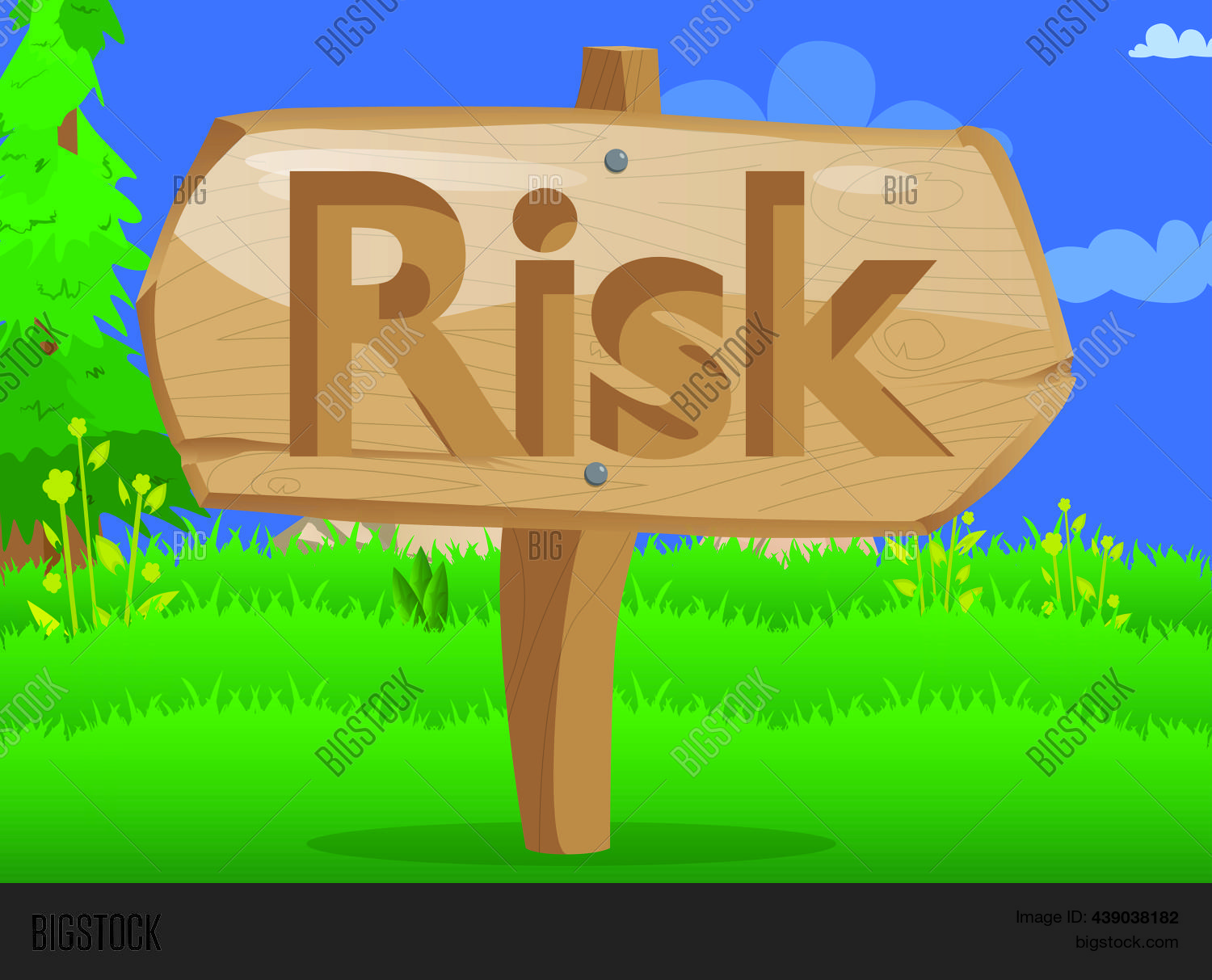 Risk Text On Wooden Vector & Photo (Free Trial) | Bigstock