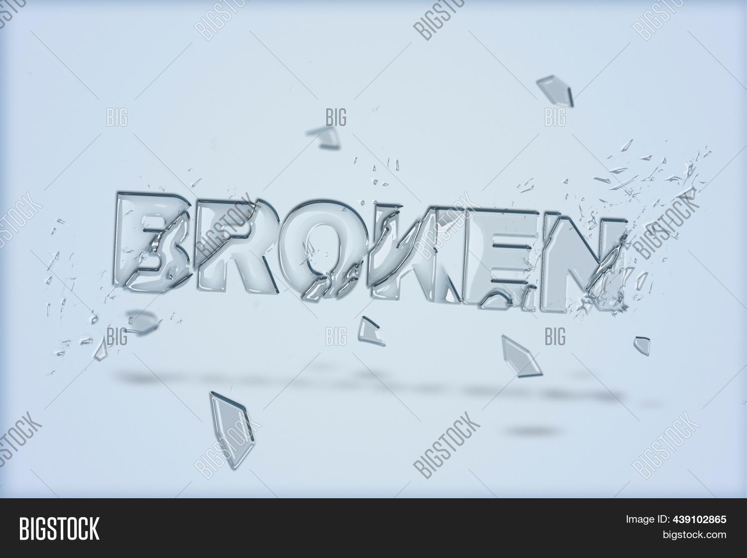 3D Broken Text Broken Image & Photo (Free Trial) | Bigstock