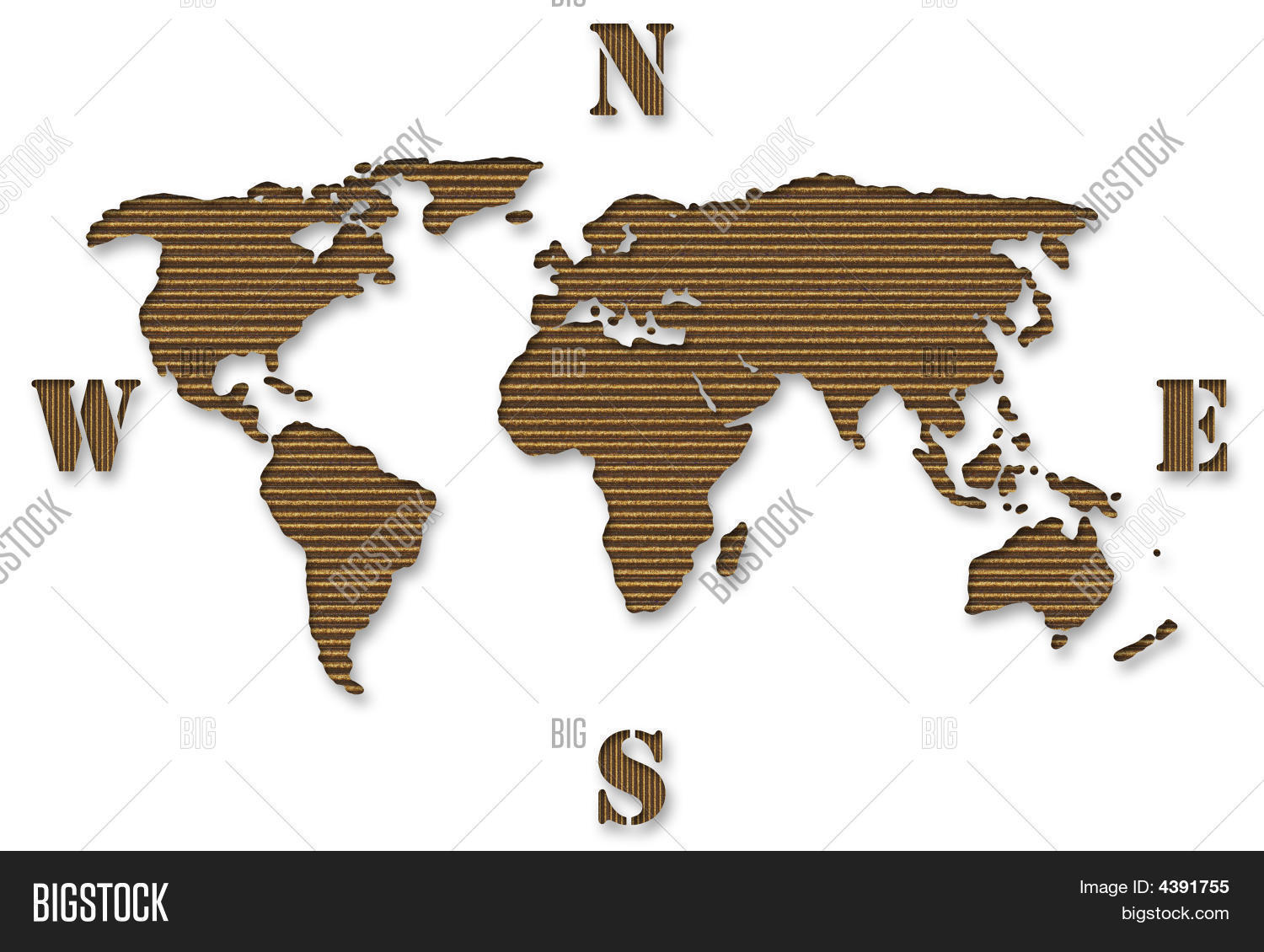 Cardboard World Map Image & Photo (Free Trial) | Bigstock