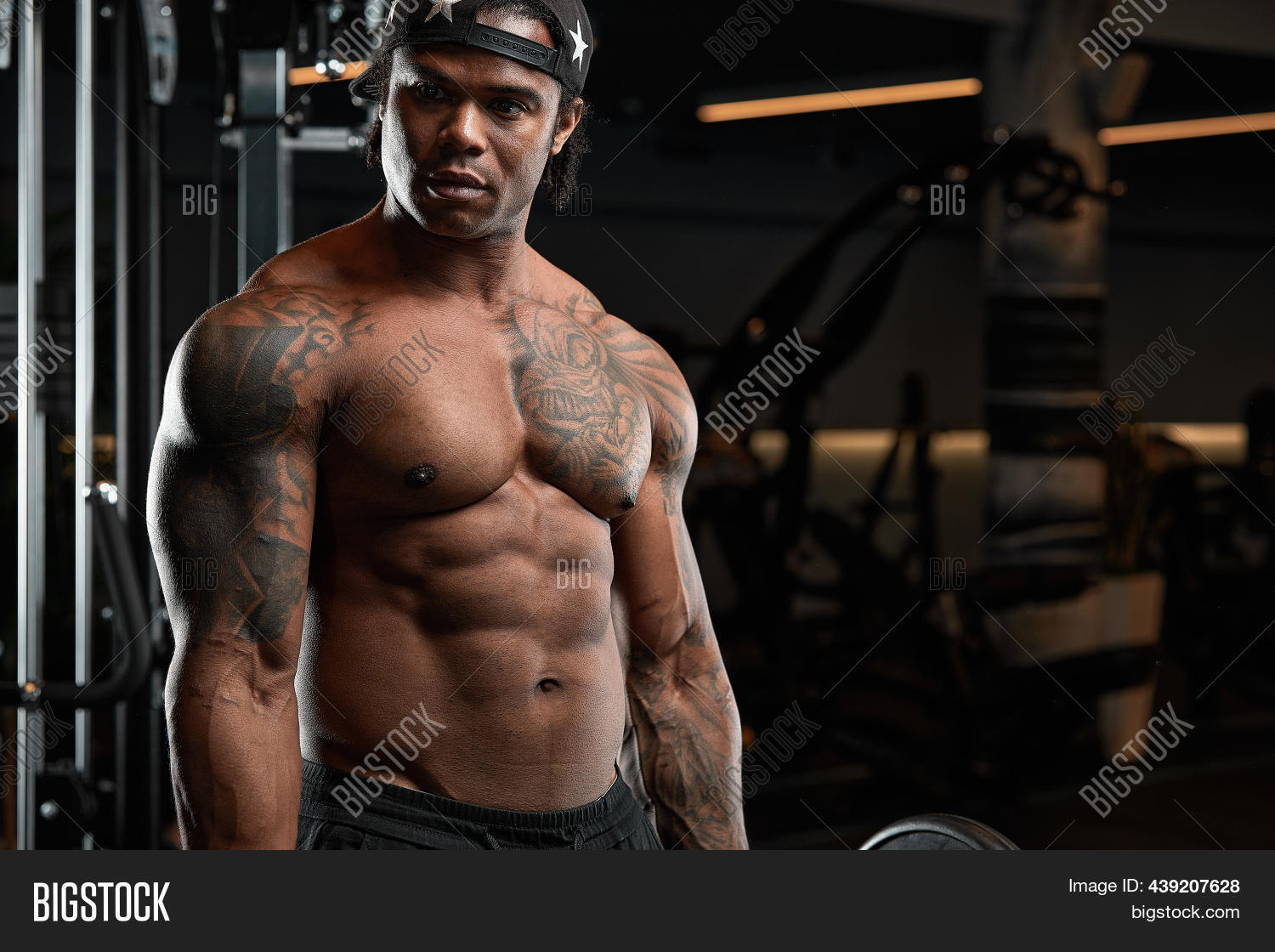 Strong Muscular Dark Image & Photo (Free Trial) | Bigstock