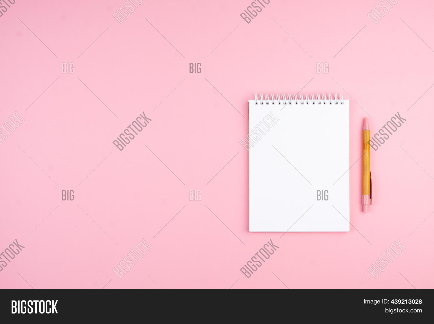 Notepad Pen On Pink Image & Photo (Free Trial) | Bigstock