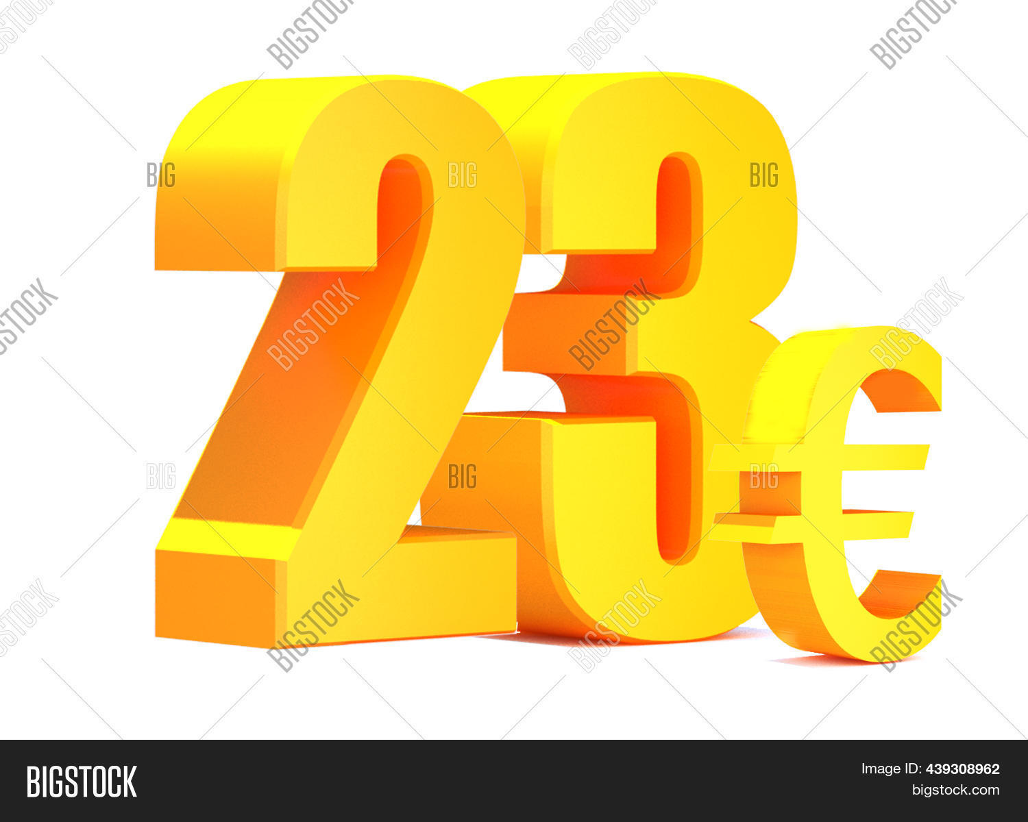 Gold 23 Euro Word On Image & Photo (Free Trial) | Bigstock