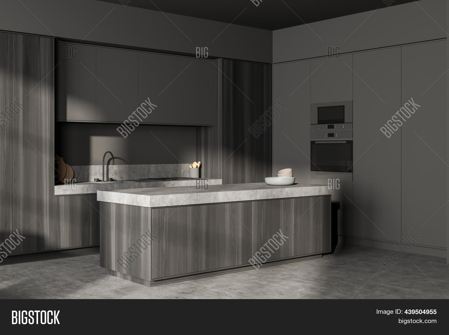 Dark Cooking Interior Image & Photo (Free Trial) | Bigstock