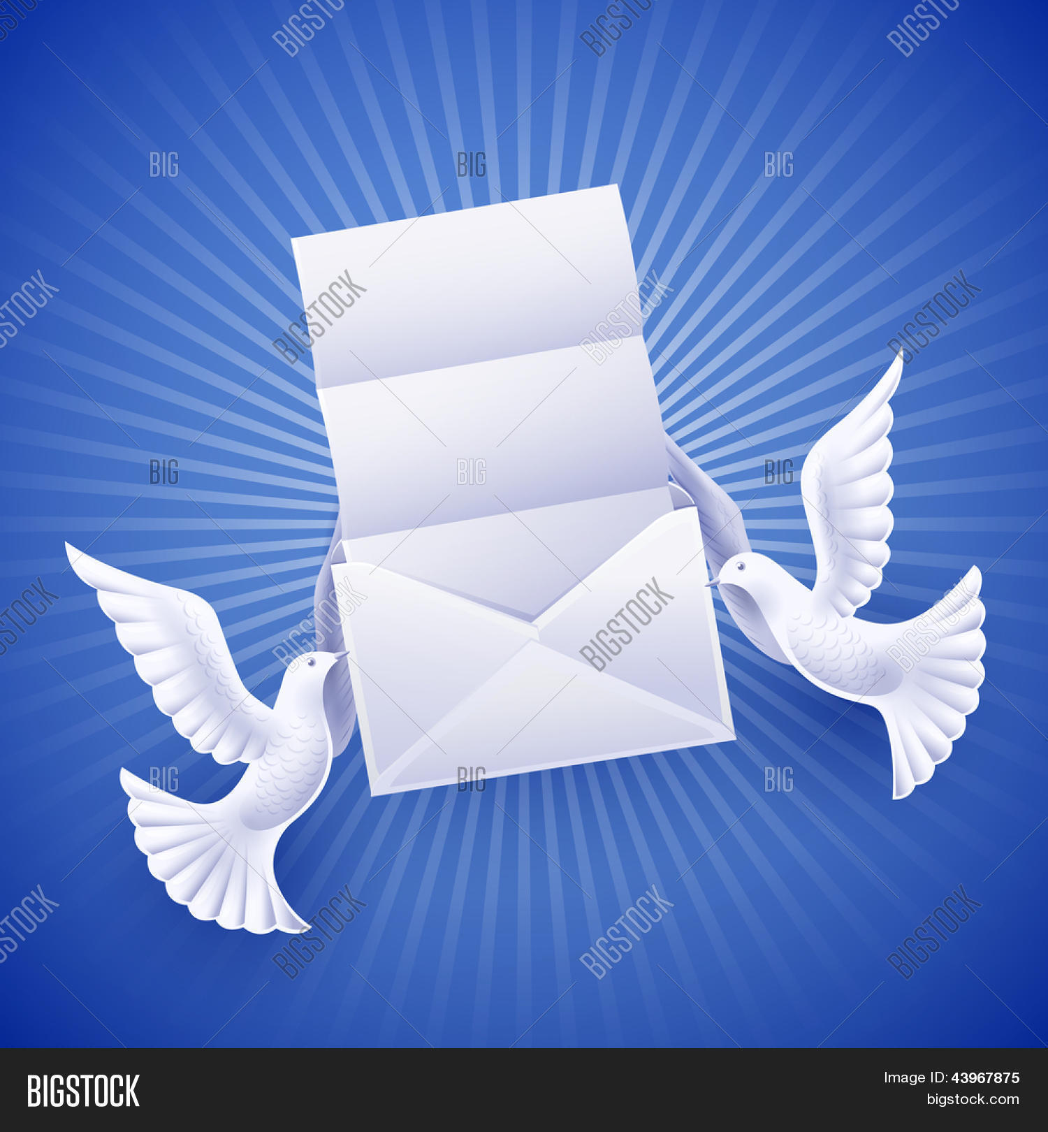 Pair White Doves Vector & Photo (Free Trial) | Bigstock