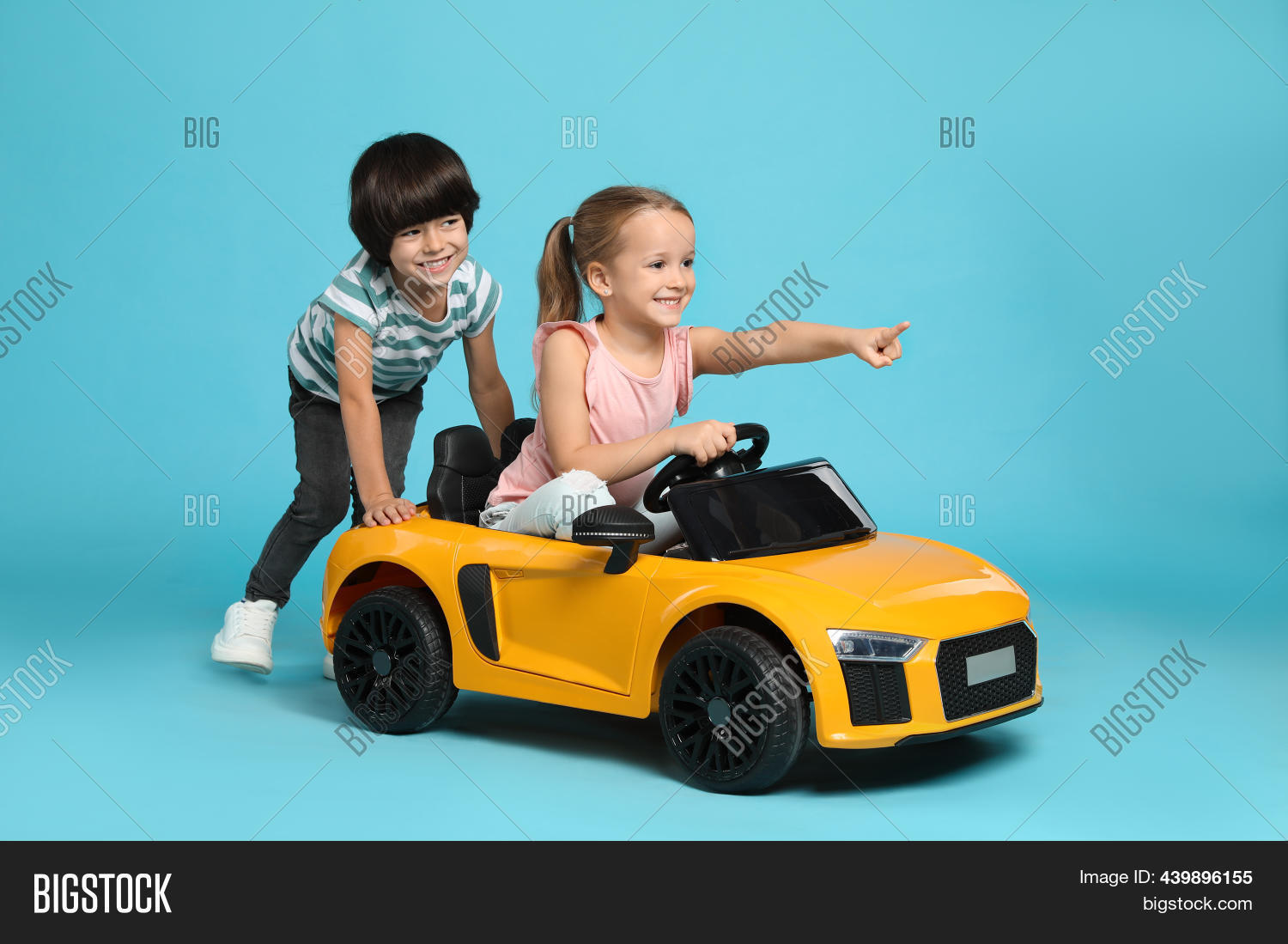 Cute Boy Pushing Image & Photo (Free Trial) | Bigstock