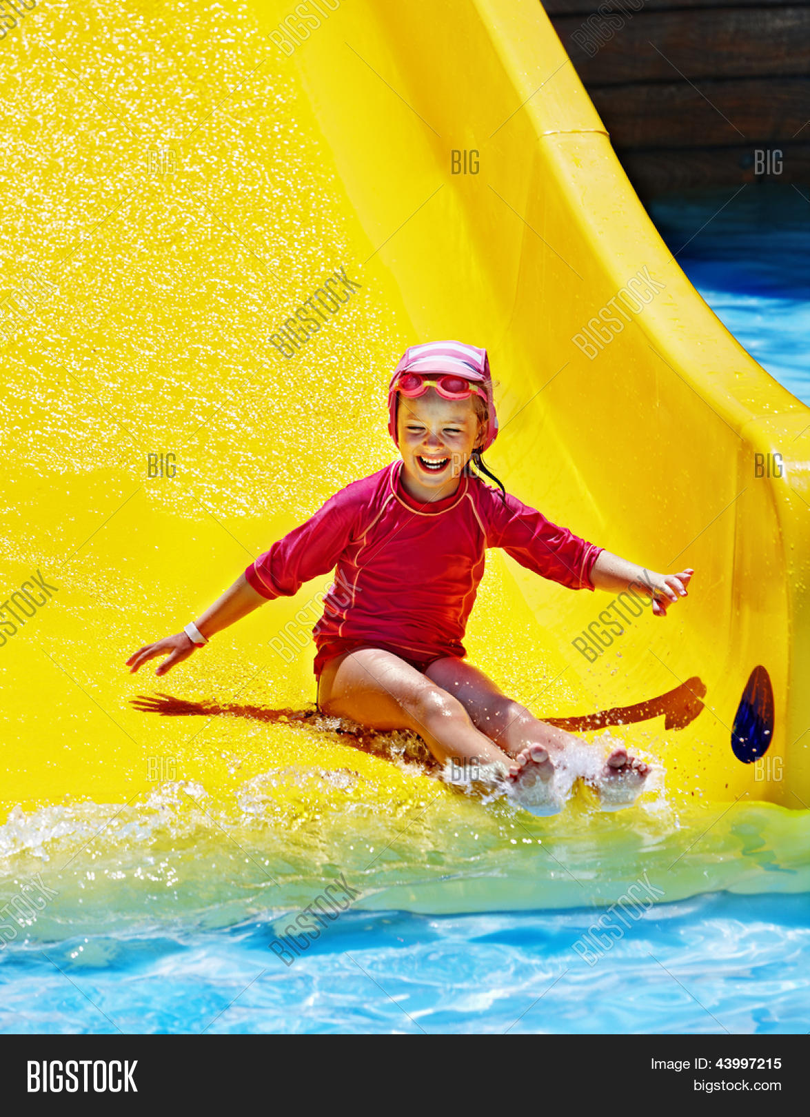 Child On Water Slide Image & Photo (Free Trial) | Bigstock
