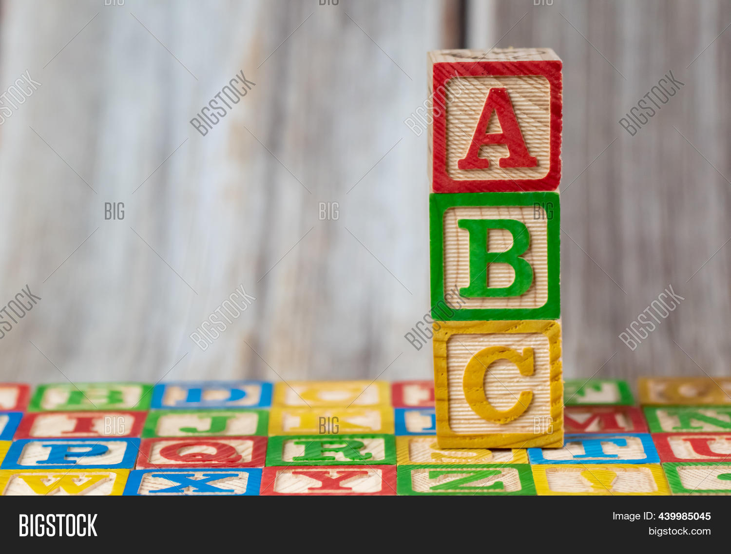 Abc Wooden Block Stack Image & Photo (Free Trial) | Bigstock