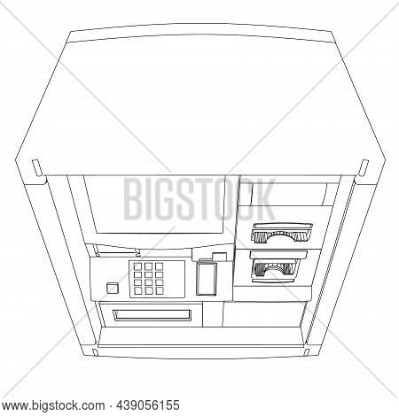 Outline Atm Machine Vector & Photo (Free Trial) | Bigstock