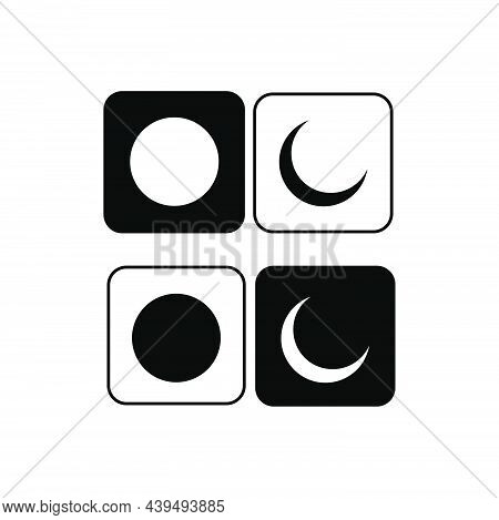 Simple Sun Moon Shape Vector & Photo (Free Trial) | Bigstock