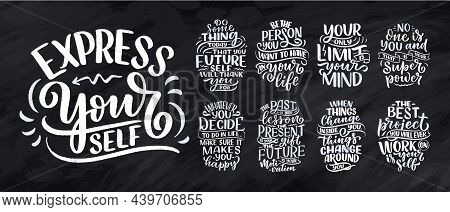 Set Lettering Slogans Vector & Photo (Free Trial) | Bigstock