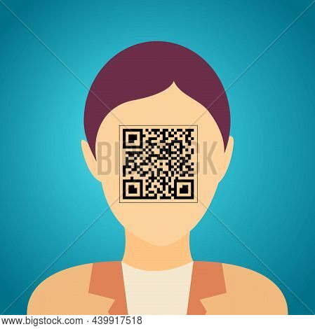 Head Woman Qr Code Vector & Photo (Free Trial) | Bigstock
