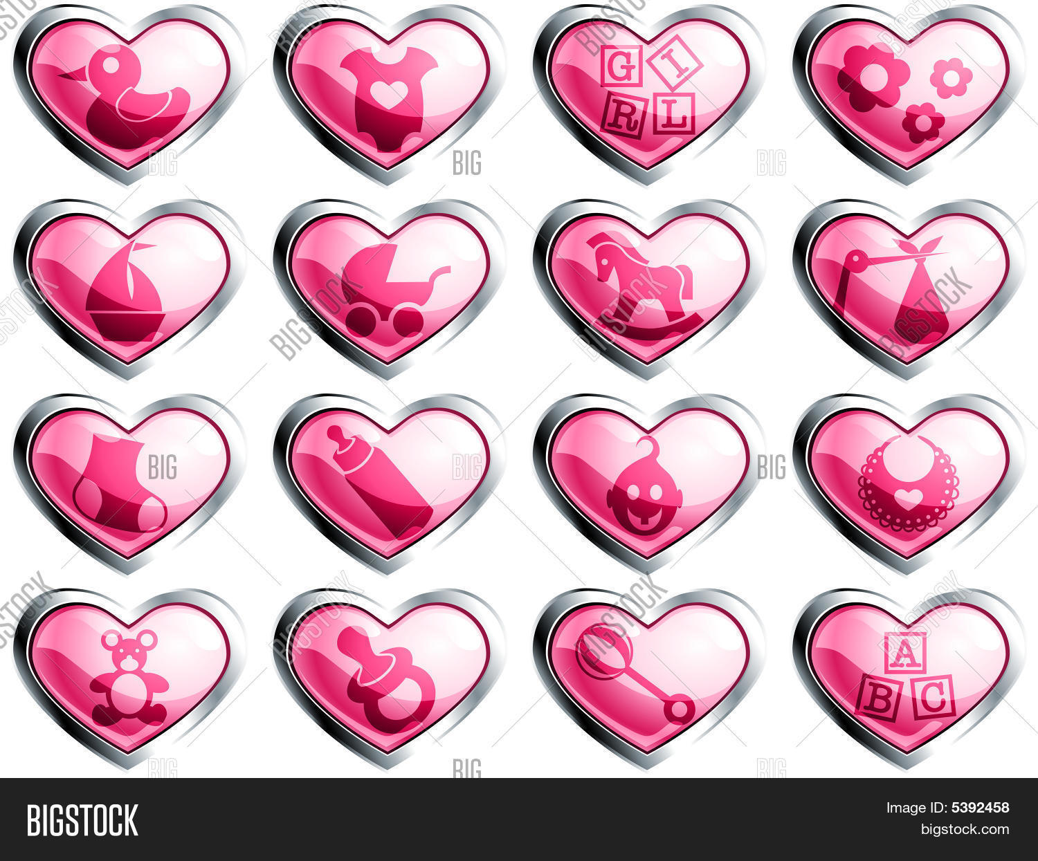 Glossy Baby Buttons Vector & Photo (Free Trial) | Bigstock