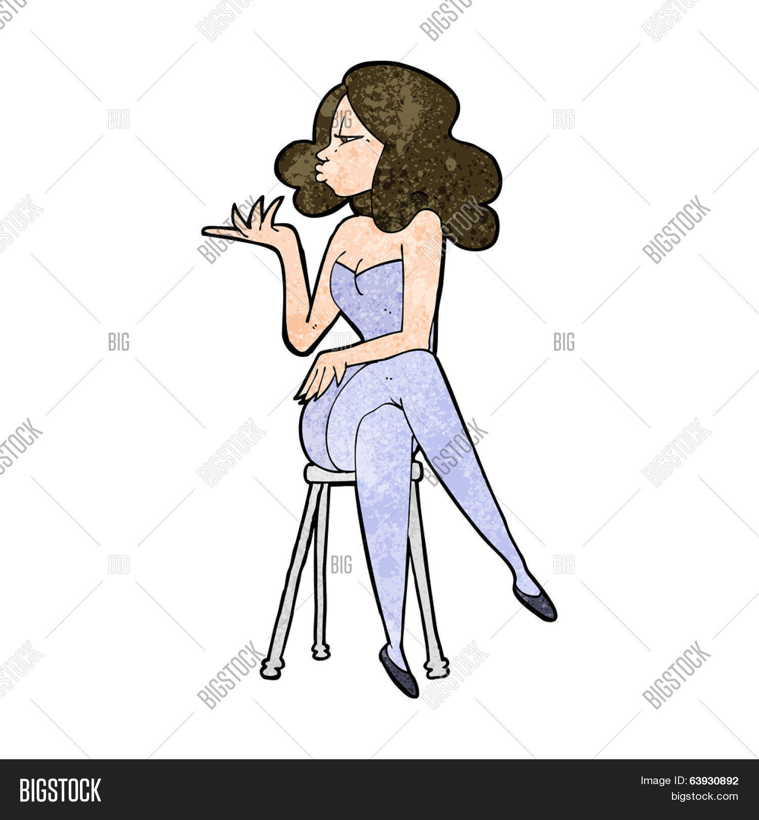 Cartoon Woman Sitting Vector & Photo (Free Trial) | Bigstock