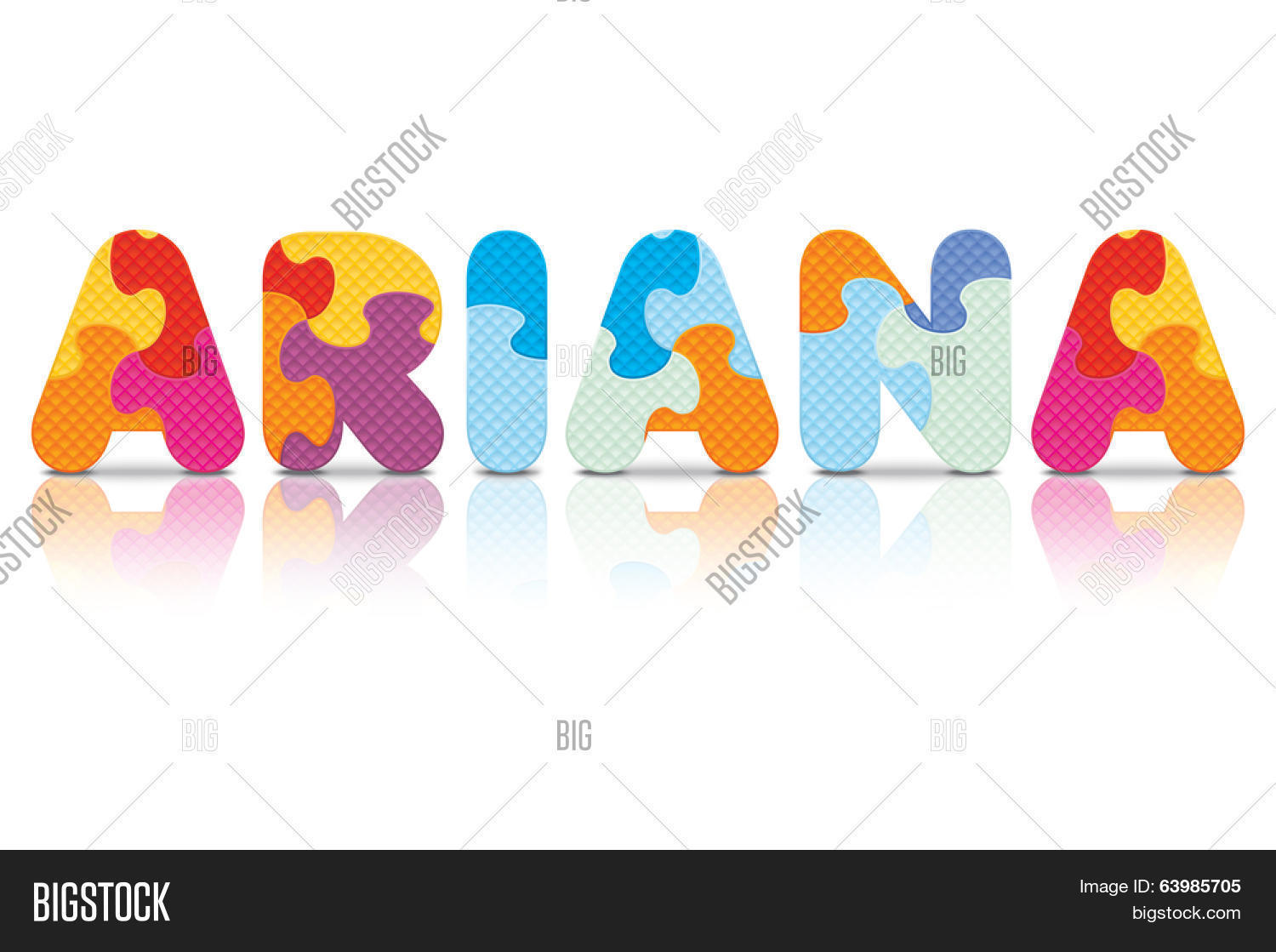 ARIANA Written Vector & Photo (Free Trial) | Bigstock