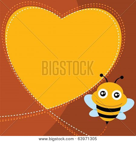 Flying Bee Heart Vector & Photo (Free Trial) | Bigstock