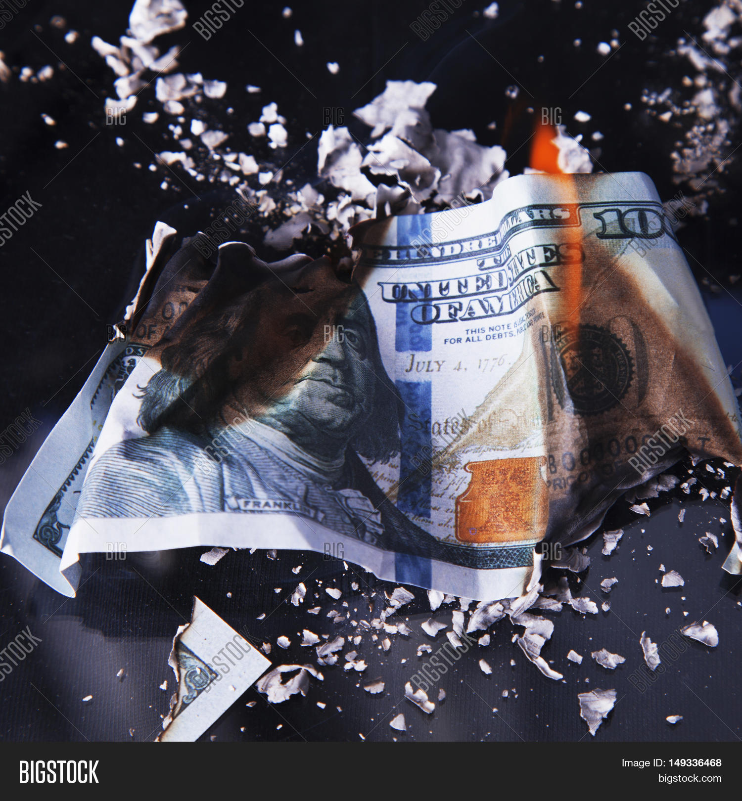 Burning Dollar Bill Image & Photo (Free Trial) | Bigstock