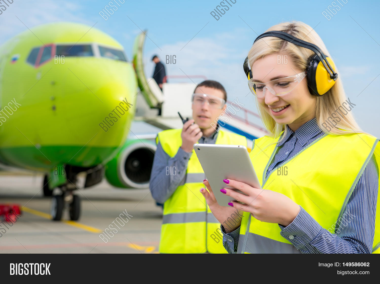 Aircraft Workers Radio Image & Photo (Free Trial) | Bigstock