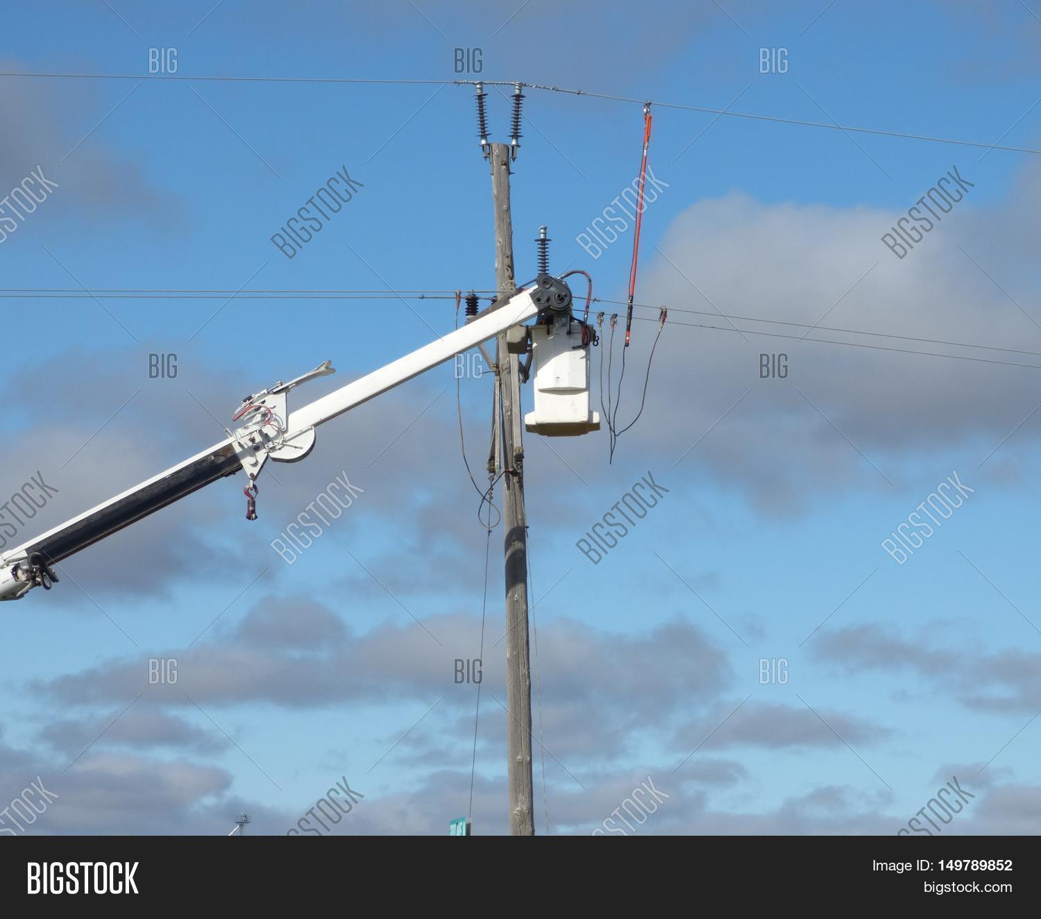 Lineman Working On Image & Photo (Free Trial) | Bigstock