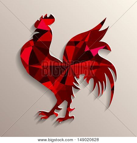 Red Rooster Symbol Vector & Photo (Free Trial) | Bigstock