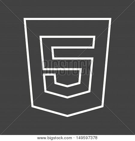 HTML5, code, program icon vector image. Can also be used for social ...