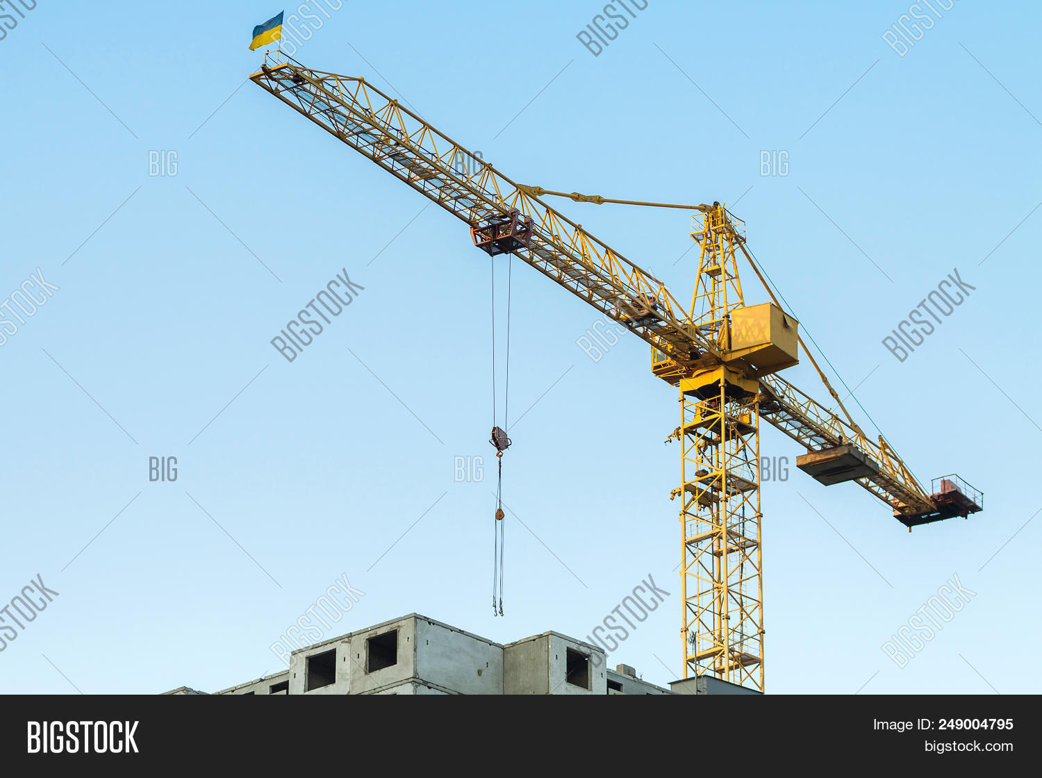 Building Crane Flag. Image & Photo (Free Trial) | Bigstock