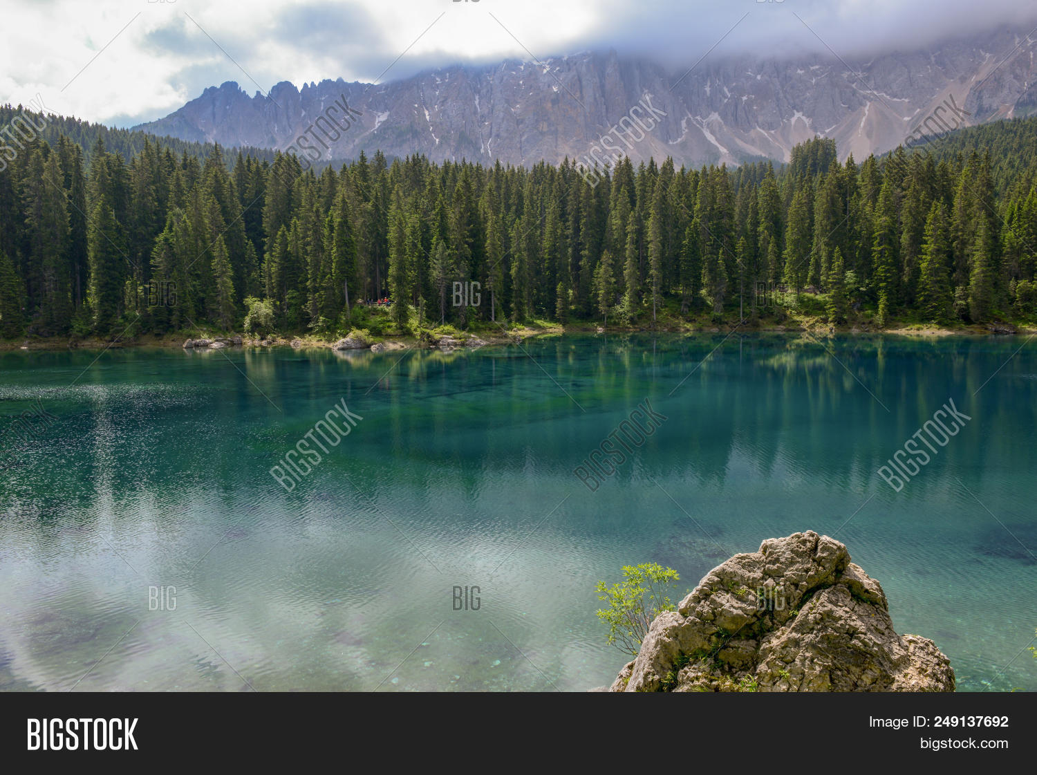 Lake Carezza Image & Photo (Free Trial) | Bigstock