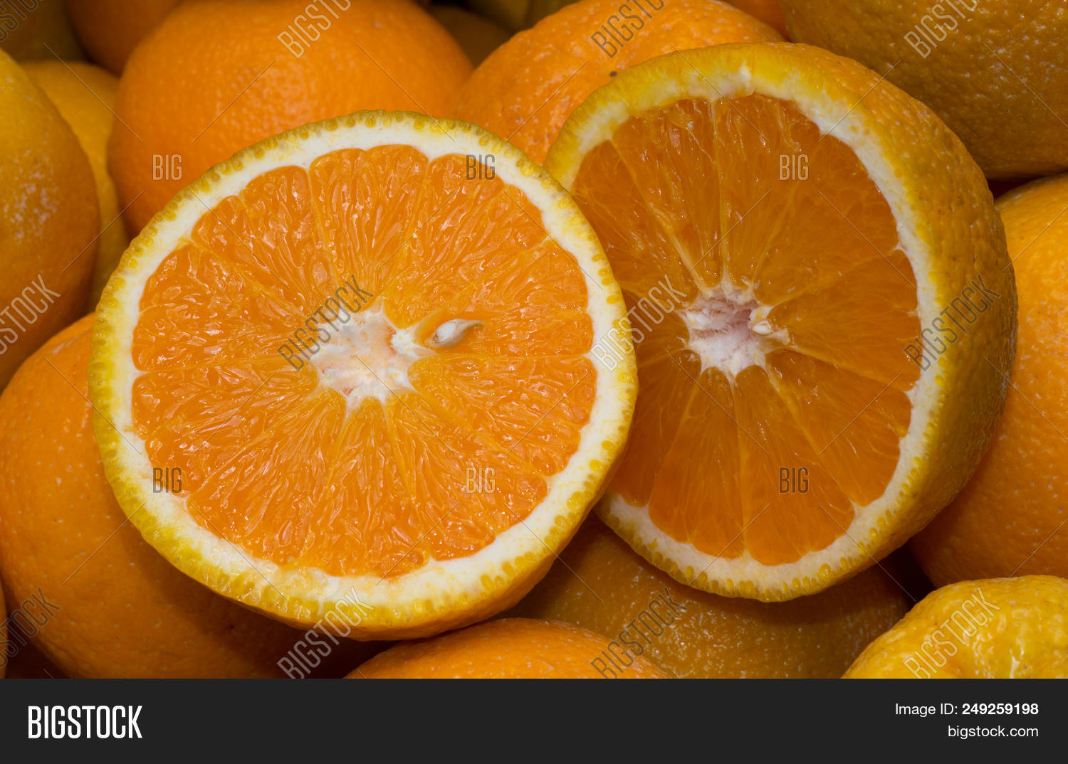 Two Orange Halves On Image & Photo (Free Trial) | Bigstock