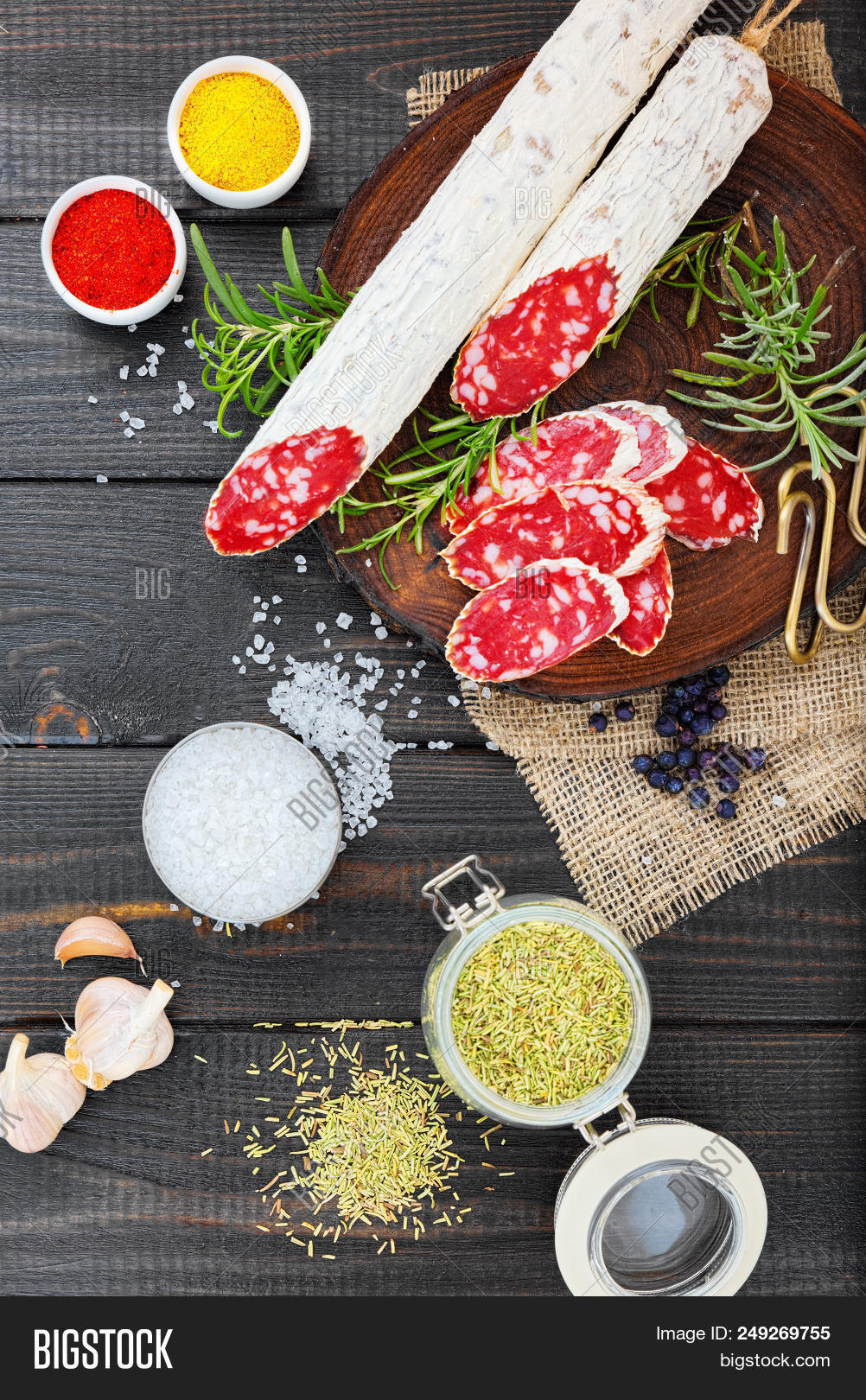 Sliced Cured Sausage Image & Photo (Free Trial) | Bigstock